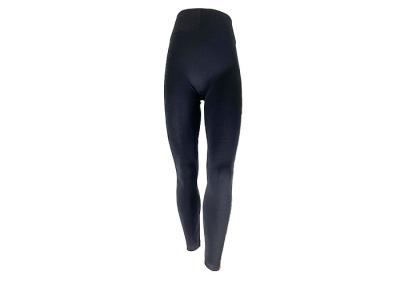 China Zippers Fleece Lined Black Leggings 95% Nylon 5% Spandex with Slimming Stripe Design for Fitness Yoga for sale