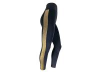 China High Waist Golden Side Panel Fleece Lined Leggings - 97% Polyester 3% Spandex - 600 PCS MOQ - 45 Day Production for sale