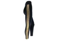 China High Waist Golden Side Panel Fleece Lined Leggings - 97% Polyester 3% Spandex - 600 PCS MOQ - 45 Day Production for sale