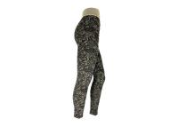 China Women's Fleece Lined Jacquard Lace Leggings - High Waist Seamless Design with 95% Polyester 5% Spandex Blend for sale