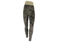 China Women's Fleece Lined Jacquard Lace Leggings - High Waist Seamless Design with 95% Polyester 5% Spandex Blend for sale