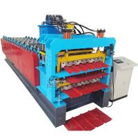 China “Automatic Three Layer Roll Forming Machine for Roof and Wall Corrugated Sheet PLC Control Glazed Tile Color Steel Three Layer Machine” for sale