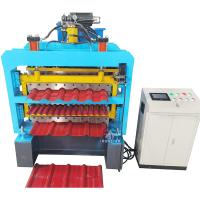 China “Automatic Three Layer Roll Forming Machine for Roof and Wall Corrugated Sheet PLC Control Glazed Tile Color Steel Three Layer Machine” for sale