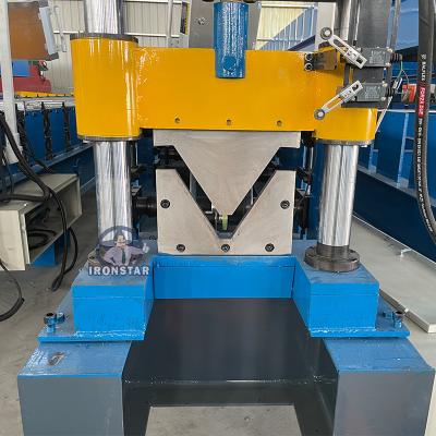 China Touch Screen PLC Automatic Valley Tray & Ridge Cap Roll Forming Machine Metal Roof Capping Profile Making Equipment for sale