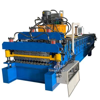 China “840 836 5 Rib Trapezoidal Corrugated Double Layer Roll Forming Machine for Color Steel High Quality 840 836 Trapezoidal Corrugated Double Layer Roll Forming Machine 5 Rib” for sale