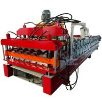 China “Double Layer Roll Forming Machine 6 Rib Trapezoidal and 5 Rib Bamboo Tile 2 in 1 Roof Panel Making Machine” for sale