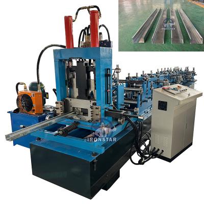 China 80-300mm automatic size changeable C purlin making machine CZ size interchangeable forming machine for sale