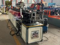 China “Perforated Rolling Shutter Door Roll Forming Line Venezuela Automatic Punching Roller Shutter Slat Making Machine” for sale