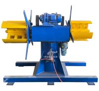 China 5 ton 500mm width double head hydraulic decoiler with car for sale