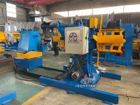 China “5 Ton 500mm Width Double Head Hydraulic Decoiler With Loading Car Automatic Steel Coil Uncoiler For Roll Forming Line High Productivity Double Mandrel Hydraulic Decoiler  ” for sale