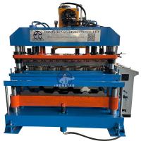 China 6 rib trapezoidal and glazed tile double layer roll forming machine for Slovakia for sale