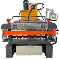 China “5 Rib 7 Rib Double Deck 750 Roof Sheet Roll Forming Machine Malaysia Automatic Trapezoidal Metal Roofing Sheet Roll Former Machine” for sale