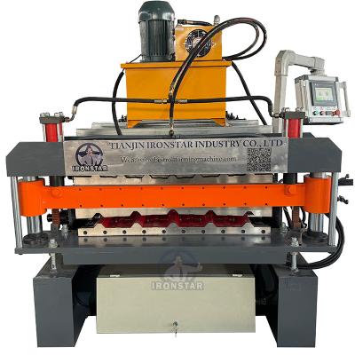 China “5 Rib 7 Rib Double Deck 750 Roof Sheet Roll Forming Machine Malaysia Automatic Trapezoidal Metal Roofing Sheet Roll Former Machine” for sale