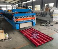 China “4 Rib TR4 Trapezoidal Roof Sheet 5 Rib Big Bamboo Tile Double Layer Roll Forming Machine Bolivia Roof Panel Production Line” for sale