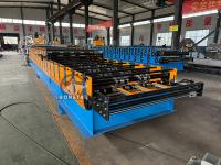 China “5 Rib 4 Rib Trapezoidal Sheet Double Deck Roll Forming Machine 2 Layer Roll Forming Machine Full Automatic Metal Roofing Sheet Forming Equipment Production Line High Efficiency” for sale