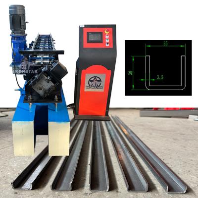 China “Customized 10 Ga U Purlin Roll Forming Machine 35×15 & 35×30 mm 2 in 1 U Channel Making Machine for USA Building Material” for sale