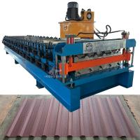 China “CE Certified 5 Rib & 6 Rib Trapezoidal Sheet Double Layer Roll Forming Machine European Standard for Hungary” for sale