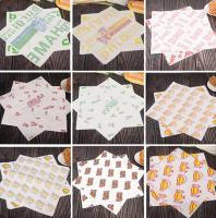 China Coated Logo Wax Paper For Wrapping Food , Food Grade Custom Printed Burger Wrapping Paper for sale