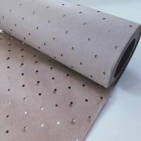 China Recycled Perforated Kraft Paper Wood Pulp 60gsm Brown Wrapping Roll for sale