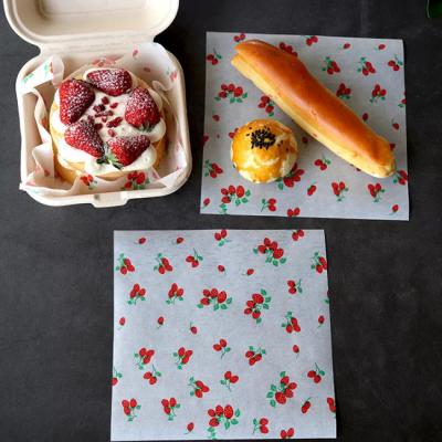 China 35gsm Greaseproof Bread Wrapping Paper Wax Coated 12x12 Deli for sale