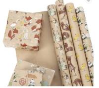 China Recycled Natural Brown Paper Roll Packaging , Moisture Proof Eco Friendly Kraft Paper Rolls for sale