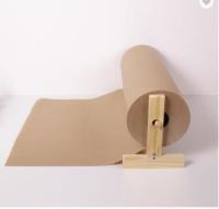 China Void Eco Kraft Wrapping Paper Roll Brown Recyclable Virgin Pulp for sale