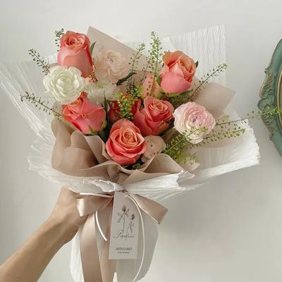 China Pleated Waved Bouquet Wrapping Paper 30grm Tissue Paper For Bouquet for sale