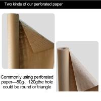 China Round Hole Recycled Pulp Punched Paper For Clothing Factory Backing Paper 160gsm for sale