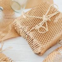 China Eco-Friendly Brown Honeycomb Wrap Paper Packaging Bag Wrap Paper for sale
