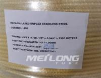 China PVDF Encapsulated Control Line Duplex Stainless Steel Capillary Tubing for sale