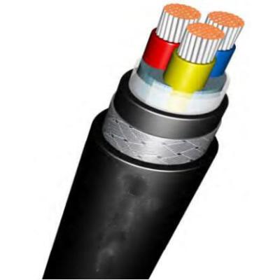 China 35mm Aluminum/Copper Core Steel Wire PVC/XLPE Underground Armoured Power Cable Black 95mm for sale