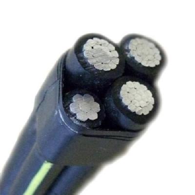 China Aerial Bundled XLPE Insulated Aluminum Cable 4 Core 16mm 35mm 95mm for Low Voltage for sale