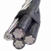 China Aerial Bundled XLPE Insulated Aluminum Cable 4 Core 16mm 35mm 95mm for Low Voltage for sale