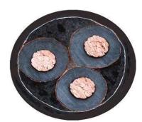 China Armoured Underground Power Cable 400sqmm 3X16 PVC Insulated Customized for sale