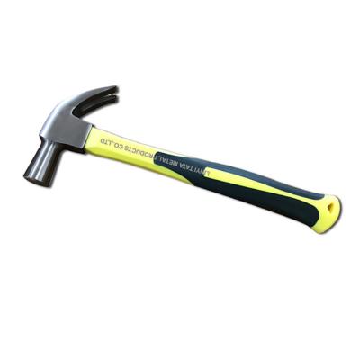 China British type claw hammer with fiberglass handle for sale