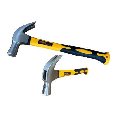 China Claw hammer with fiberglass handle for sale