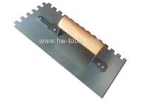 China Rivet type Plastering trowel with wooden handle HW02107T for sale