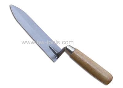 China Bricklaying trowel with wooden handle for sale