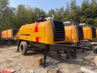 China Reconditioned HBT6016C-5D Concrete Trailer Pump 6860 Kg Weight 75/45 M³/hr Output for sale