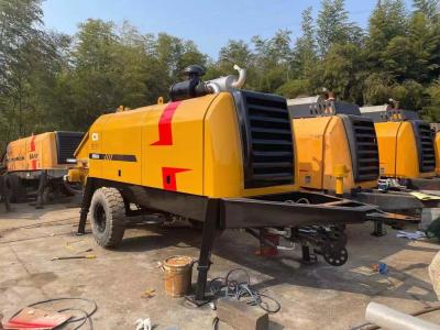 China Reconditioned HBT6016C-5D Concrete Trailer Pump 6860 Kg Weight 75/45 M³/hr Output for sale