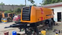 China Shacman HBT6016C-5D Used Concrete Trailer Pump with 75/45 M³/hr Output and 186 KW Deutz Engine for sale