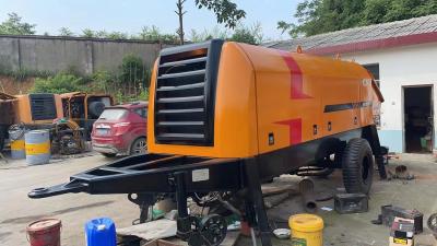 China Shacman HBT6016C-5D Used Concrete Trailer Pump with 75/45 M³/hr Output and 186 KW Deutz Engine for sale
