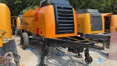 China Used Concrete Trailer Pump HBT6016C-5D 75/45 M³/hr Output 186KW Deutz Engine for sale