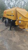 China Reconditioned Shacman HBT80C Concrete Trailer Pump - 85/50 M³/hr Output, 280M Height, Deutz Diesel Engine for sale