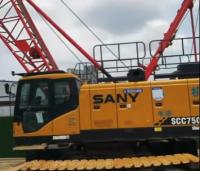 China Shacman SCC750E 75t Crawler Crane 2021 57m Boom Used for sale