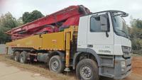 China Shacman Used Concrete Pump Truck 56m Open Type Hydraulic System 120-180m3/h Output for sale