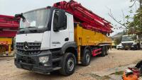 China Shacman 56m Concrete Pump Truck 120-180m3/h Open Type Hydraulic System for sale