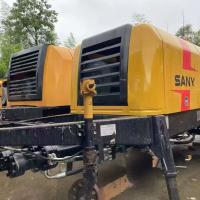China Used SANY HBT6016C-5 Concrete Trailer Pump 110kW Electric 80m Vertical 800m Horizontal for sale