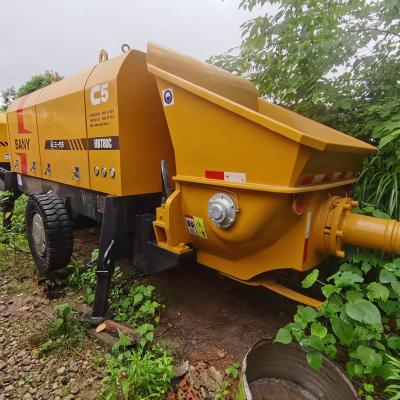 China Refurbished SANY HBT80.13.110 Concrete Trailer Pump 110kW 80m³/h 100m Vertical 500m Horizontal for sale