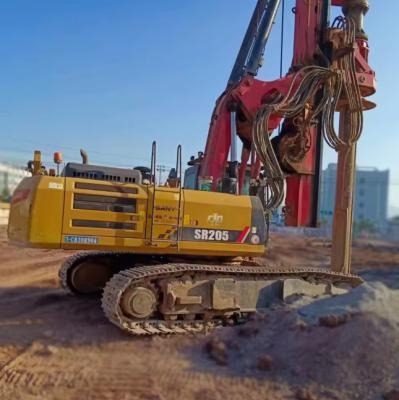 China SANY SR205 C-10 Used Rotary Drilling Rig 64m Depth 63000kg 205kNm Torque for sale